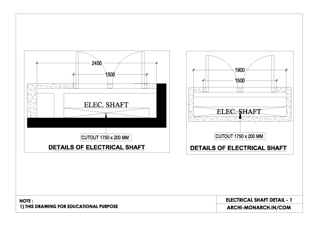 ELECTRICAL SHAFT DETAIL ONE ⋆ Archi-Monarch