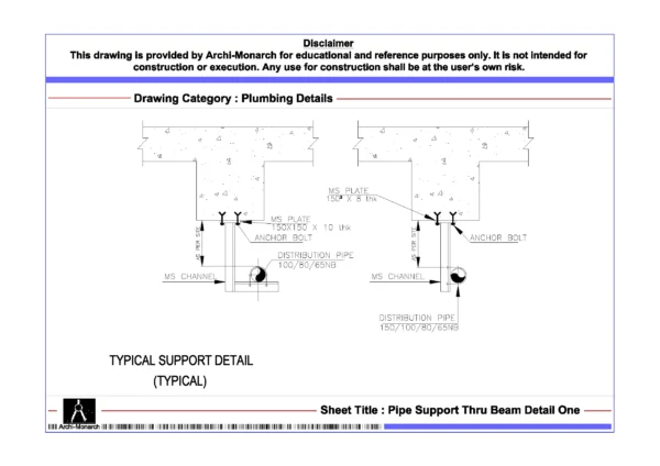 Pipe Support Thru Beam Detail One ⋆ Archi-Monarch