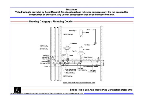 Soil And Waste Pipe Connection Detail One ⋆ Archi-Monarch