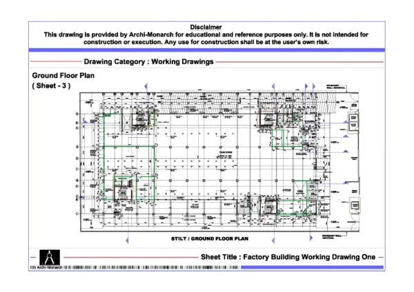Factory Building Working Drawing One ⋆ Archi-Monarch